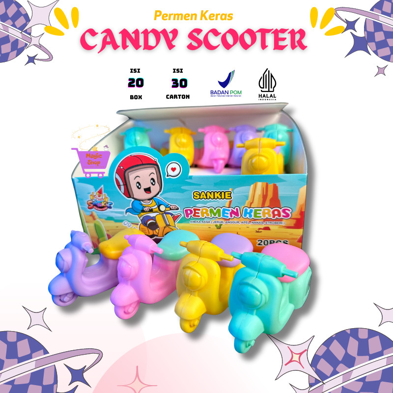 Jual BISA COD - CANDY SCOOTER 20 PCS / PERMEN VESPA / PERMEN ANEKA RASA ...