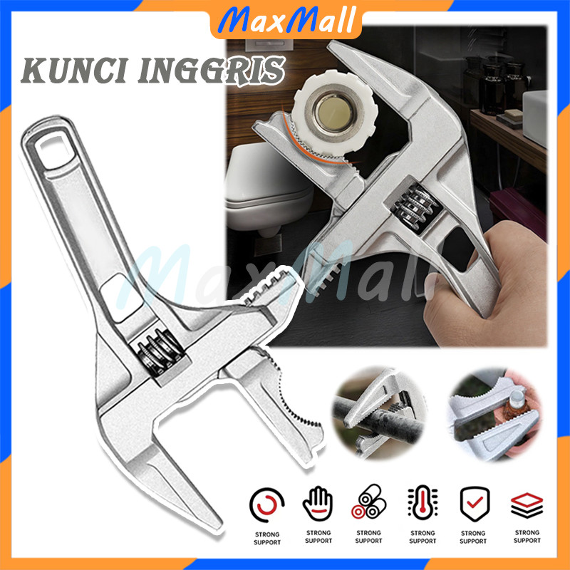 Jual Kunci Ring Pas Universal Adjustable Wrench Spanner Universal Ajaib Kunci Pipa Kunci inggris ...