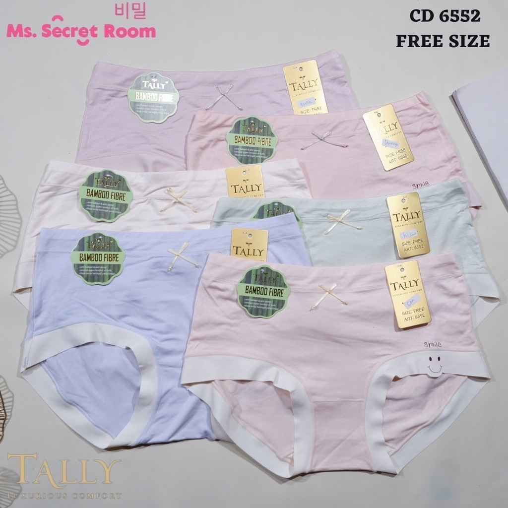 Jual TALLY CD 6552 CELANA DALAM KATUN I FIT TO L | FREE SIZE | BAHAN KATUN BAMBOO | MIDI WAIST ...