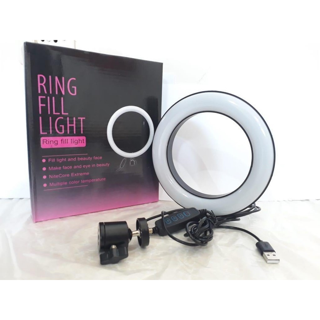 Jual Ringlight Live / Ring Light LED 16cm 6inch Selfie Makeup Vlog ...