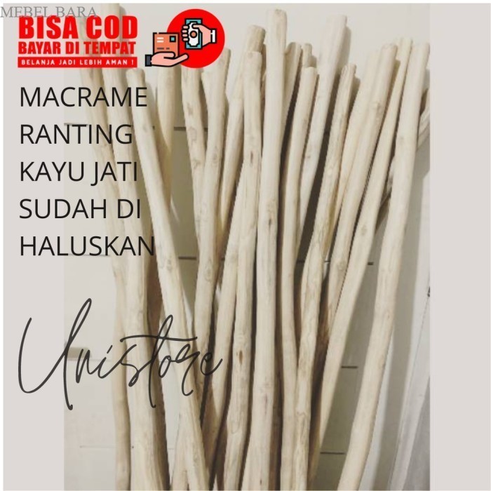 Jual PRODUK TERBARU!! MACRAME Teak wood branch dahan ranting kayu jati ...