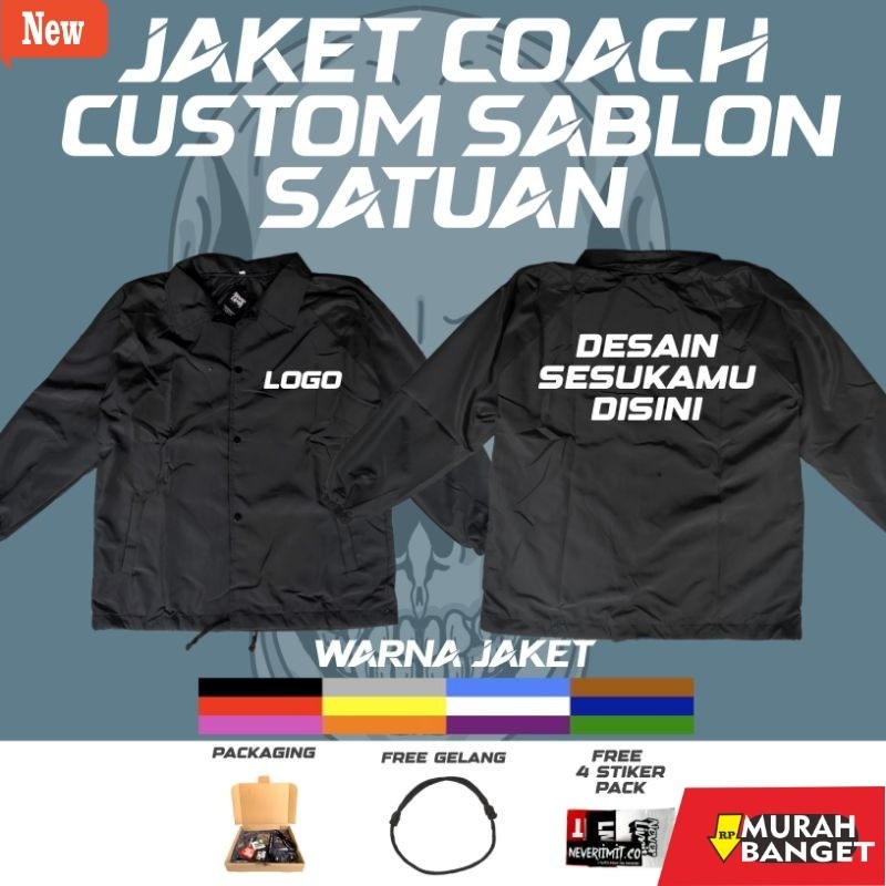 Jual jaket bomber pria original Jaket coach custom satuan/Gratis design ...