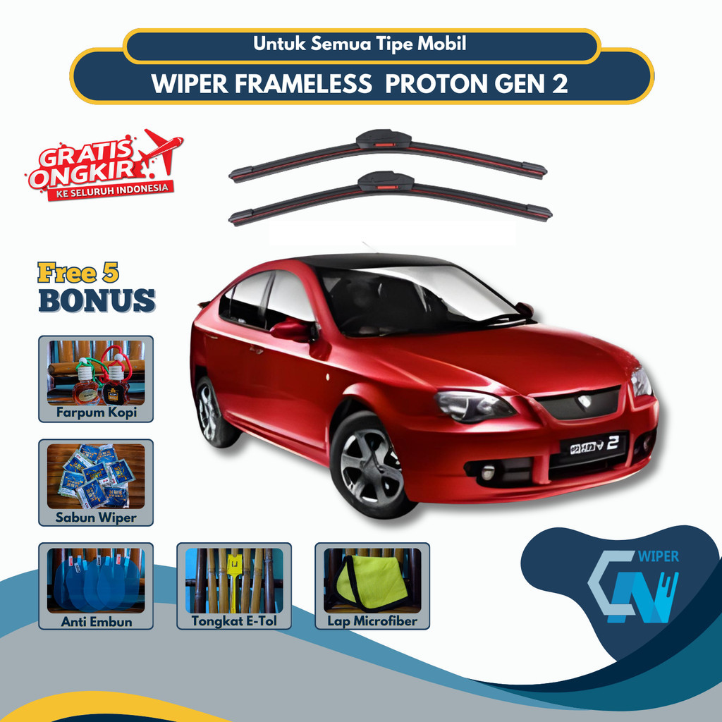 Jual [Free 5 Bonus] Wiper Proton Gen 2 | 1 set (Kiri & Kanan) semua ...