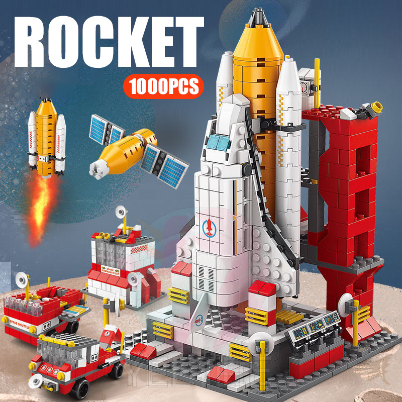 Jual Roket paling tampan mainan 1000pcs Brick blok city police/Kapal ...