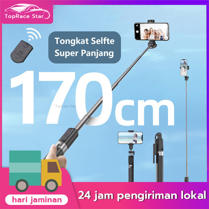 Jual Bluetooth Selfie Stick Tripod Dengan Remote Control 1.7 M ...