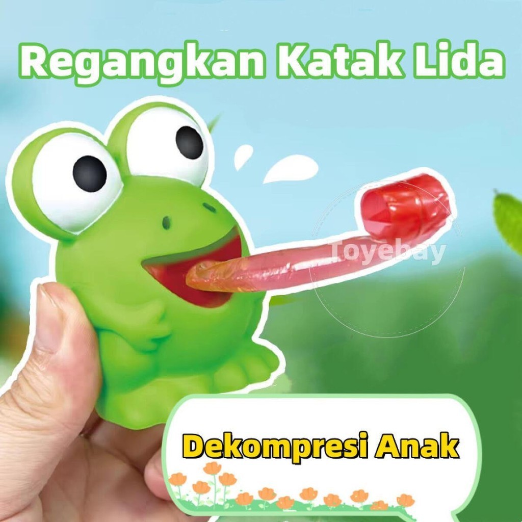 Jual Mainan anak lucu Peras lidah mainan Boneka tiup katak dinosaurus ...