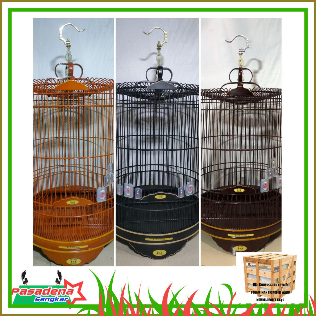 Jual Sangkar Murai BnR No2 Reborn Hitam Coklat Salak [PLUS PALET CARGO ...