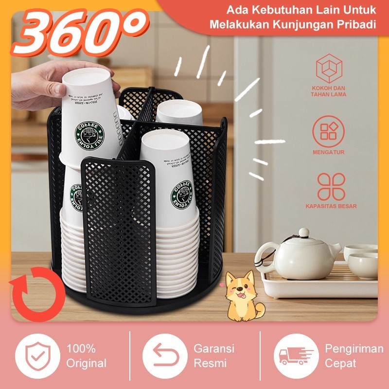 Jual 【Ready Stock】 Cup Dispencer Rotasi/Rak Paper Cup/Rotasi Gratis 360 ...