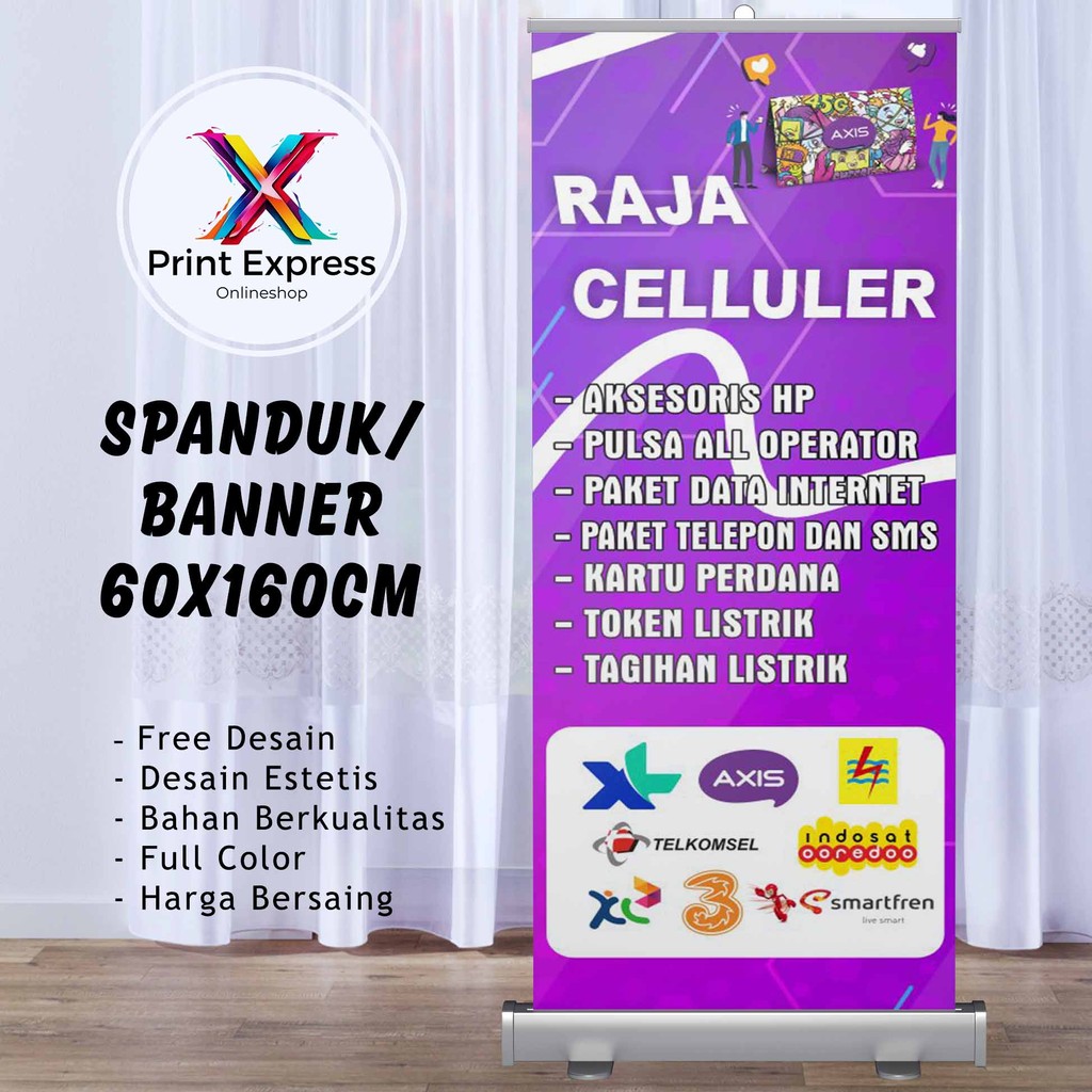 Jual Cetak Spanduk Raja Celuller Aksesoris Handphone 60x160 Cm Bisa ...