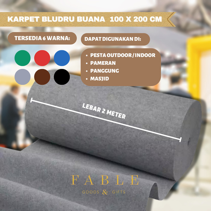 Jual Karpet Bludru BUANA Meteran Ukuran 100 x 200 cm / Karpet Event ...