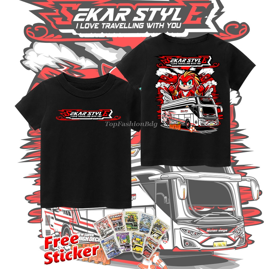 Jual Lovadizz - Baju Anak Bus SEKAR STYLE Vektor Bus Mania Depan Belakang Kaos Anak Laki-Laki 1 ...