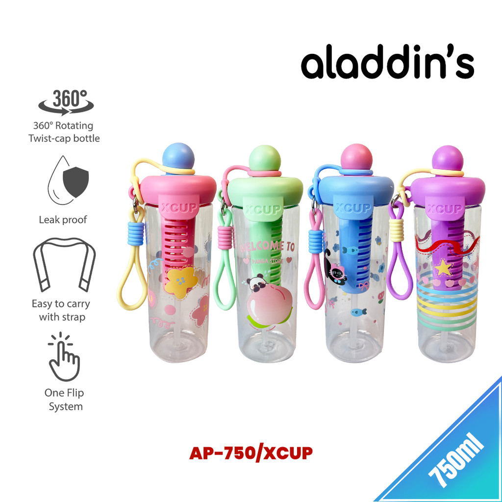 Jual aladdin's Botol Minum Anak 750ml - Desain Lucu Es Krim, Dilengkapi ...