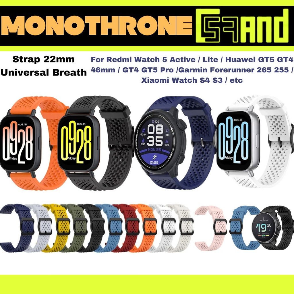 Jual Strap 22mm Watch Jam Universal Redmi Watch 5 Active Huawei Watch ...