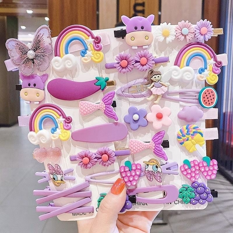 Jual SET JEPITAN RAMBUT ANAK KOREA HAND MADE / JEPIT RAMBUT ISI 14PCS ...