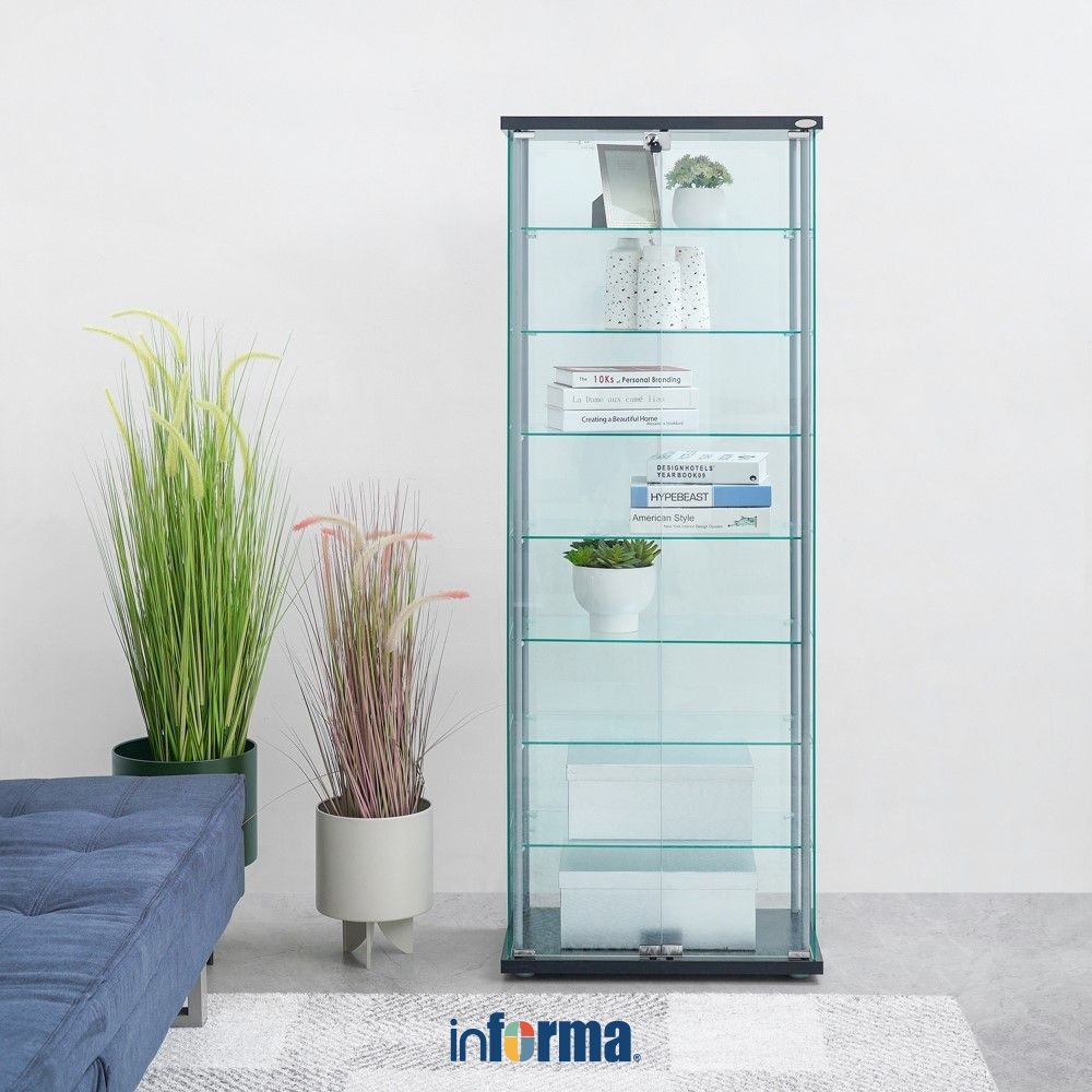 Jual Informa Newvy Curio Lemari Pajang 2 Pintu Dengan Kunci - Hitam ...