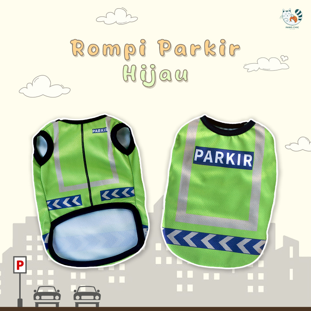Jual Baju Kucing Lucu Murah Rompi Parkir Hijau Hewan Peliharaan Anjing ...