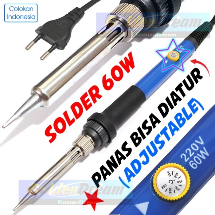 Jual Solder ADJUSTABLE 60w Bisa Atur Panas Suhu Temperature Control Adjust 60 watt | Shopee ...