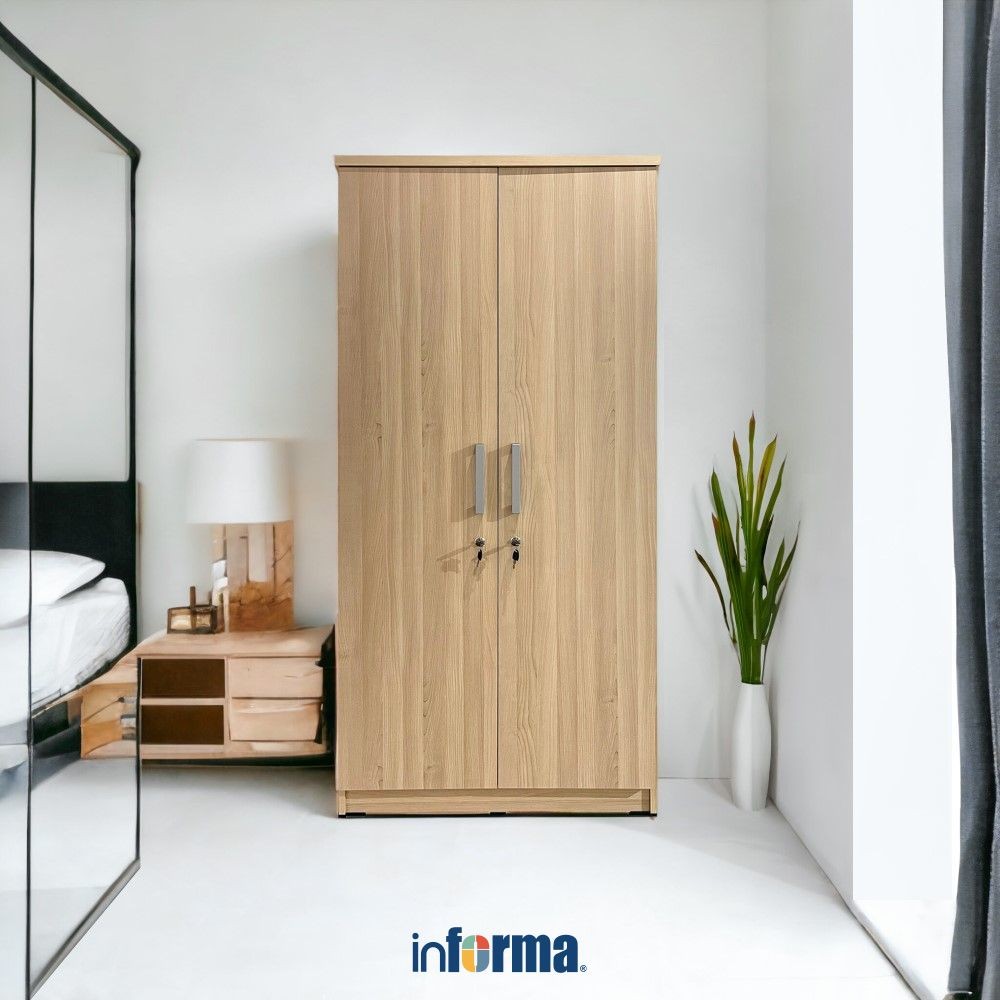 Jual Informa Rana Lemari Pakaian 2 Pintu - Cokelat Maple Wardrobe Storage Kabinet Tempat Simpan ...