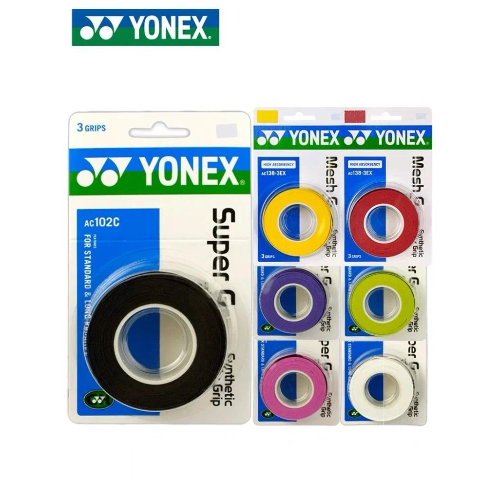 Jual YONEX 3 Grips/Pack Cloth AC102 AC102EX 102C Hand Glue Tennis Badminton Racket Professional ...