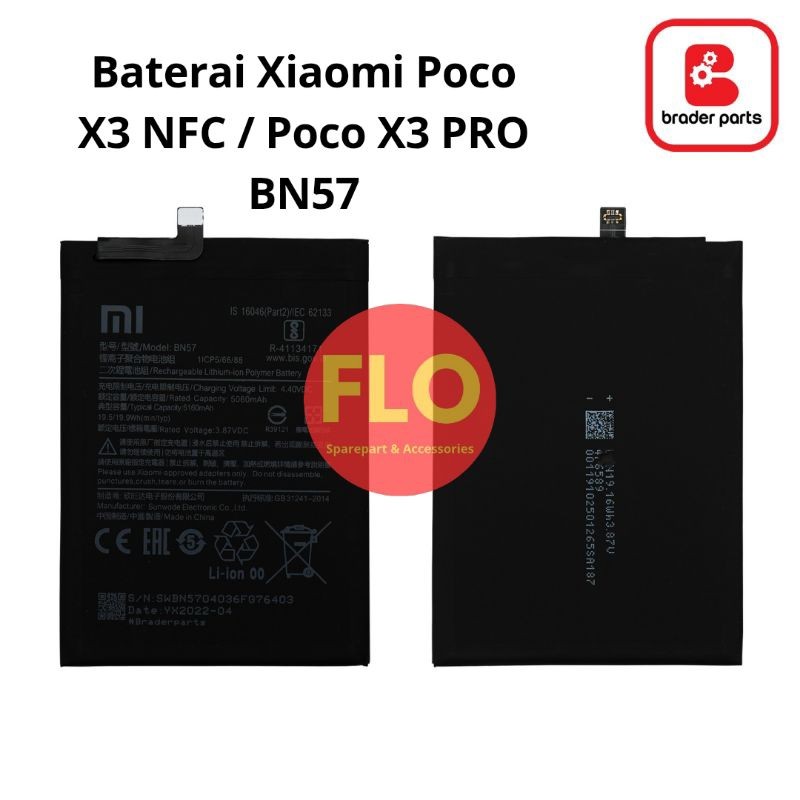 Jual Baterai Xiaomi Poco X3 NFC / Poco X3 PRO BN57 | Shopee Indonesia
