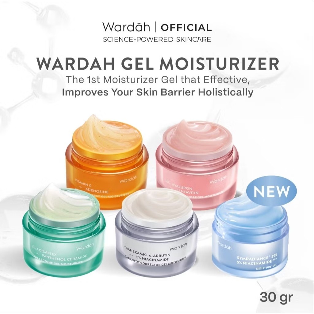 Jual MEMEY WARDAH Moisturizer Gel Series 30g | Vitamin C + Adenosine | Cica Complex + Panthenol ...