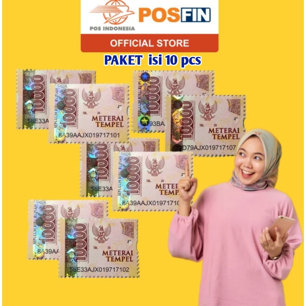 Jual Materai Pos 10000 isi 10Pcs | Shopee Indonesia