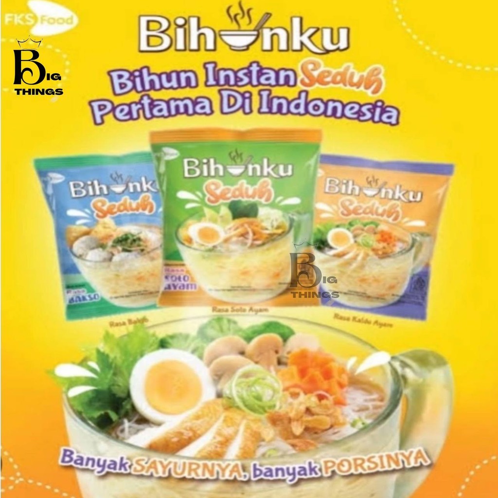 Jual BIHUNKU SEDUH GELAS 24 GRAM x 10 sachet BAKSO SOTO KALDU AYAM BPOM ...