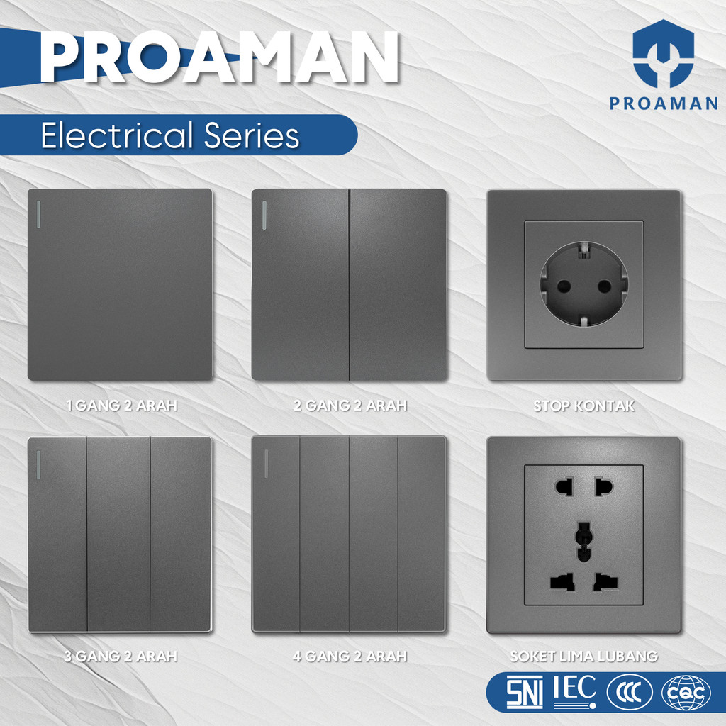 Jual Pro-Aman Stop Kontak Aesthetic Saklar Lampu Rumah Modern Sistem ...