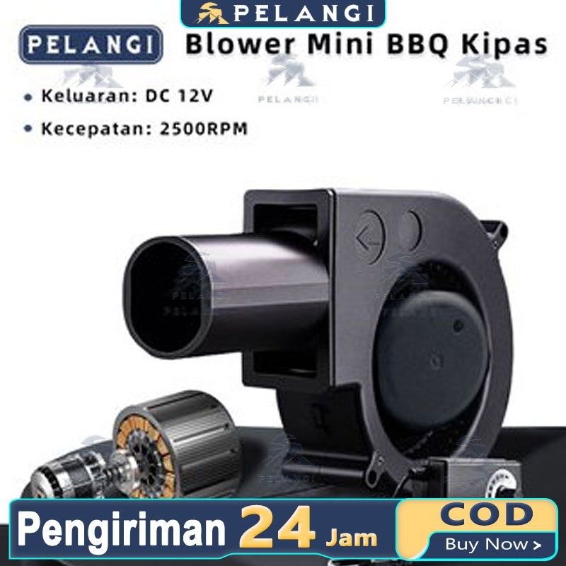 Jual Blower Mini BBQ Kipas 1 Set Blower Ac Turbocharger Portabel Kecil ...