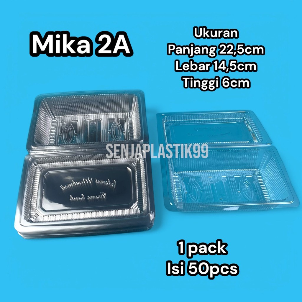 Jual Mika Plastik 2A - Isi 50Pcs - Mika Kemasan Makanan Kue Bening ...