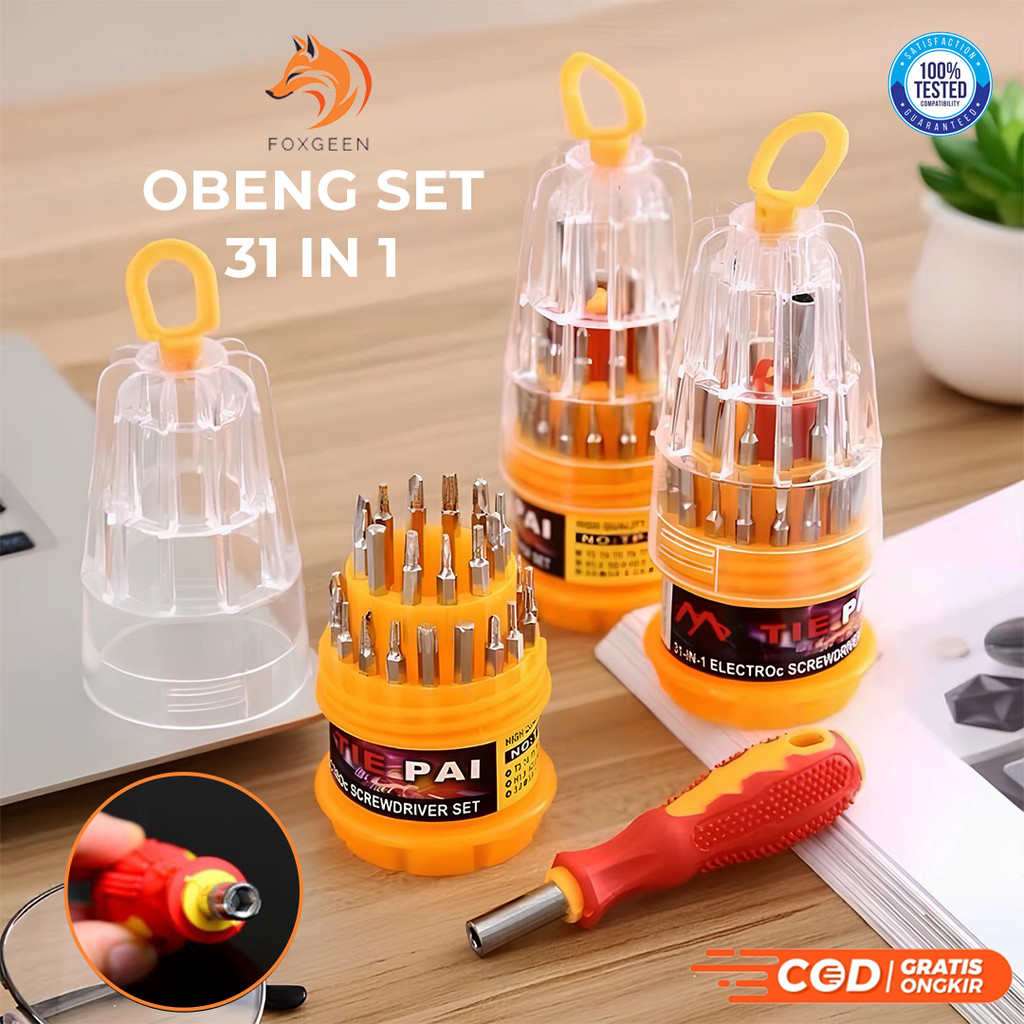 Jual Obeng set toolkit 31 in 1 serbaguna | Shopee Indonesia