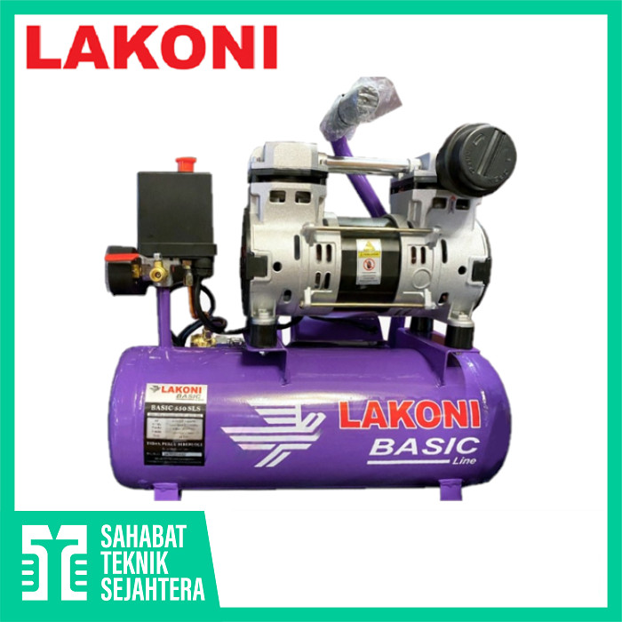 Jual LAKONI BASIC 550 SLS Mesin Kompresor 10L Pompa Angin 3/4 HP ...