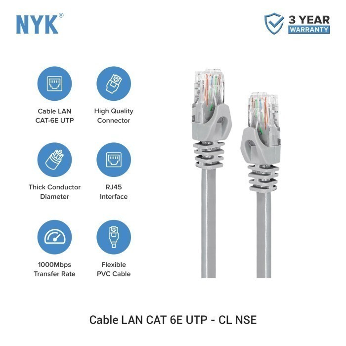 Jual Ethernet Cable 15 METER NYK Supreme Kabel Lan UTP Cat6E Internet ...
