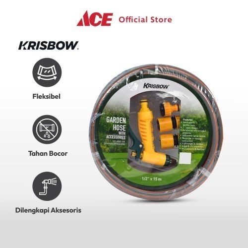 Jual Ace - Krisbow 15 mtr Selang Taman Dan Kepala Selang 1/2 Inci ...