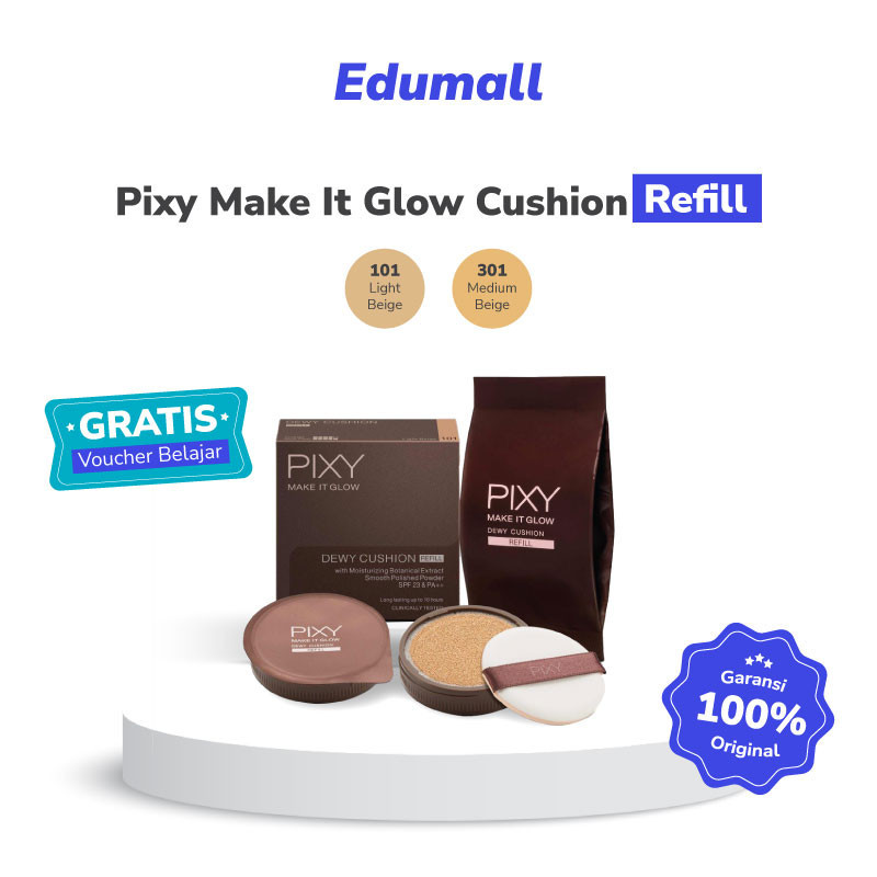 Jual PIXY Make It Glow Dewy Cushion & Refill Cushion BPOM Edumall | Shopee Indonesia