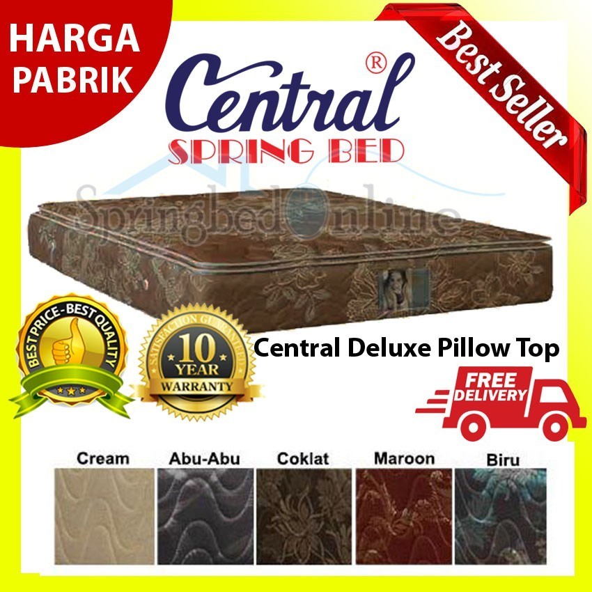 Jual Central Kasur Springbed Deluxe Single Pillow Top 180 X 200-Kasur ...