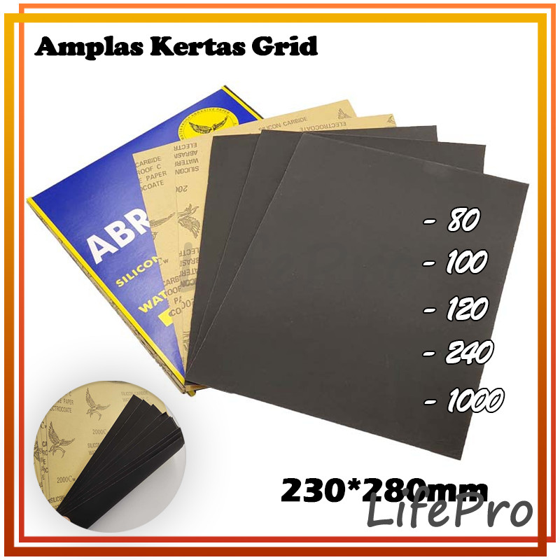 Jual Amplas Kertas Grid #60 s/d 1000/ Amplas kasar / Kertas Pasir ...