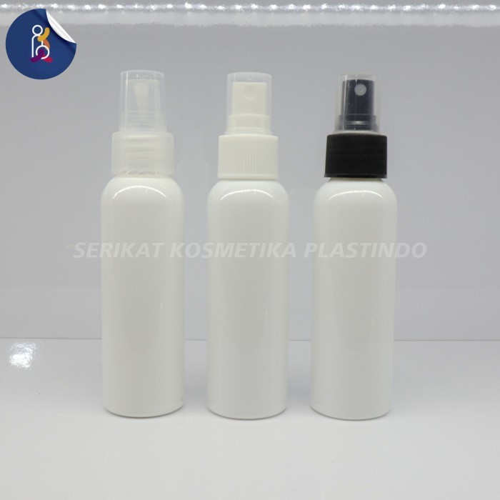 Jual BOTOL BR 100ML PET PLASTIK PUTIH SPRAY CLEAR PUTIH HITAM 100 ML ...