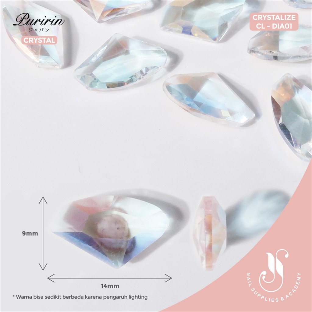 Jual 10pcs PURIRIN CRYSTALIZE DIAMOND SHAPE Jewelry Charm Kuku Nail ...