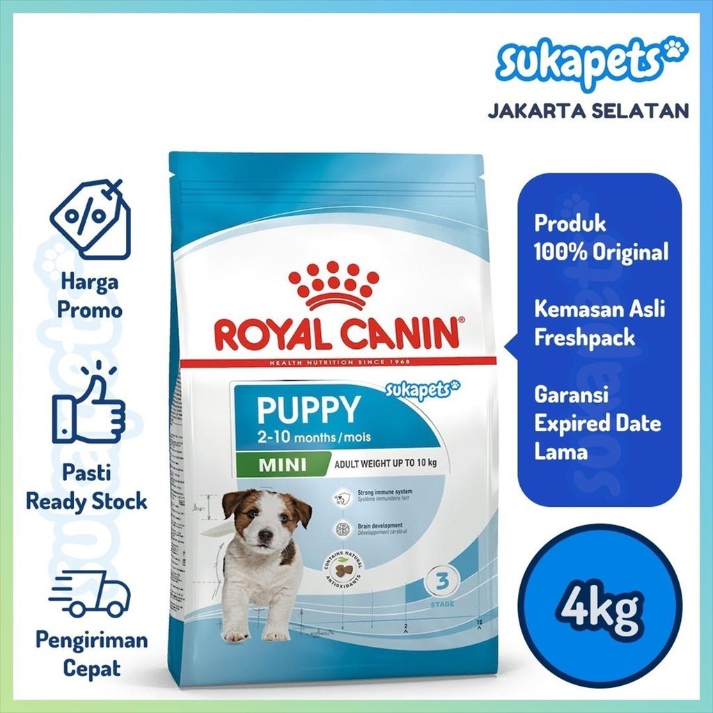 Jual Royal Canin Mini Puppy Junior Makanan Anak Anjing Dry 4kg | Shopee ...