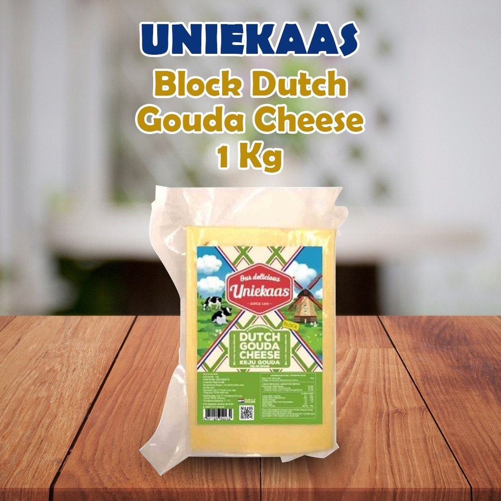 Jual UNIEKAAS Block Dutch Gouda Cheese/Keju Gouda Blok 1Kg | Shopee ...