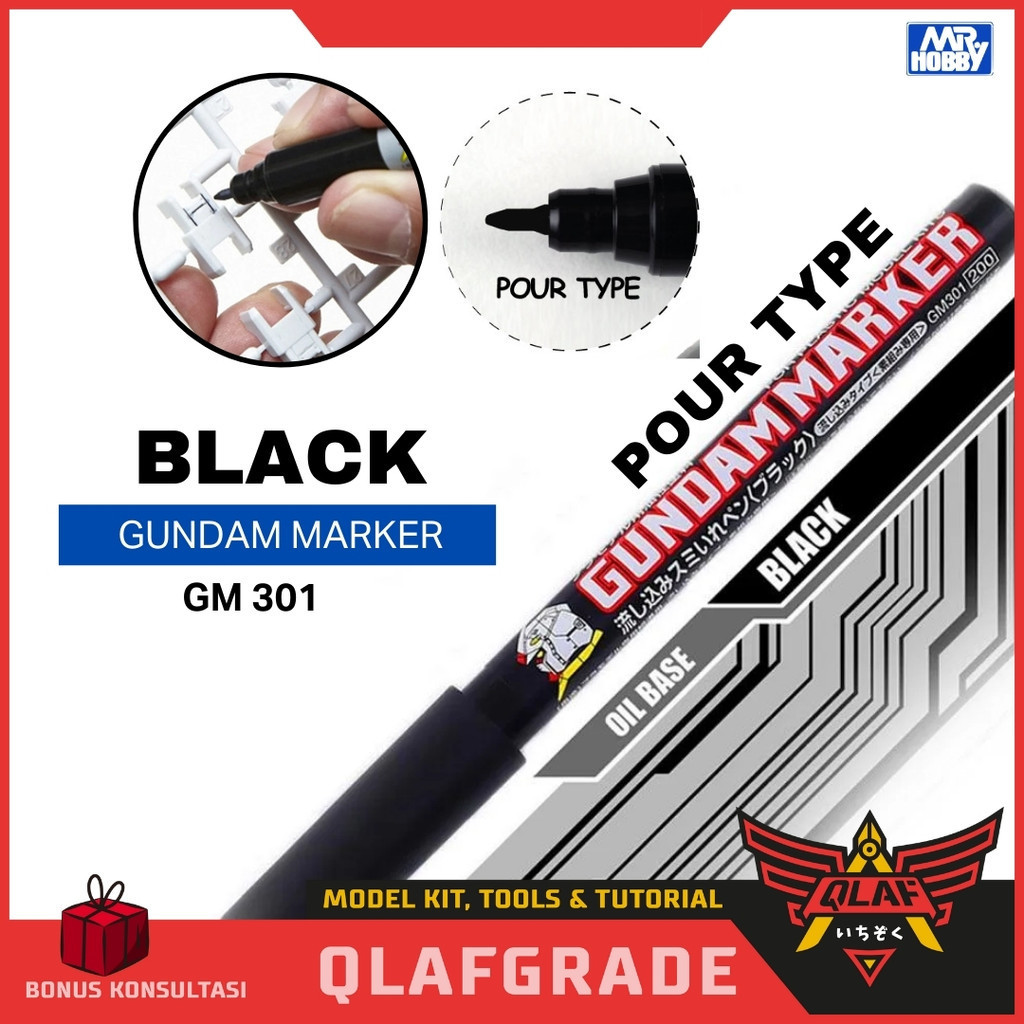 Jual GUNDAM MARKER POUR TYPE GM301 BLACK MR HOBBY SUMI IRE | Shopee ...