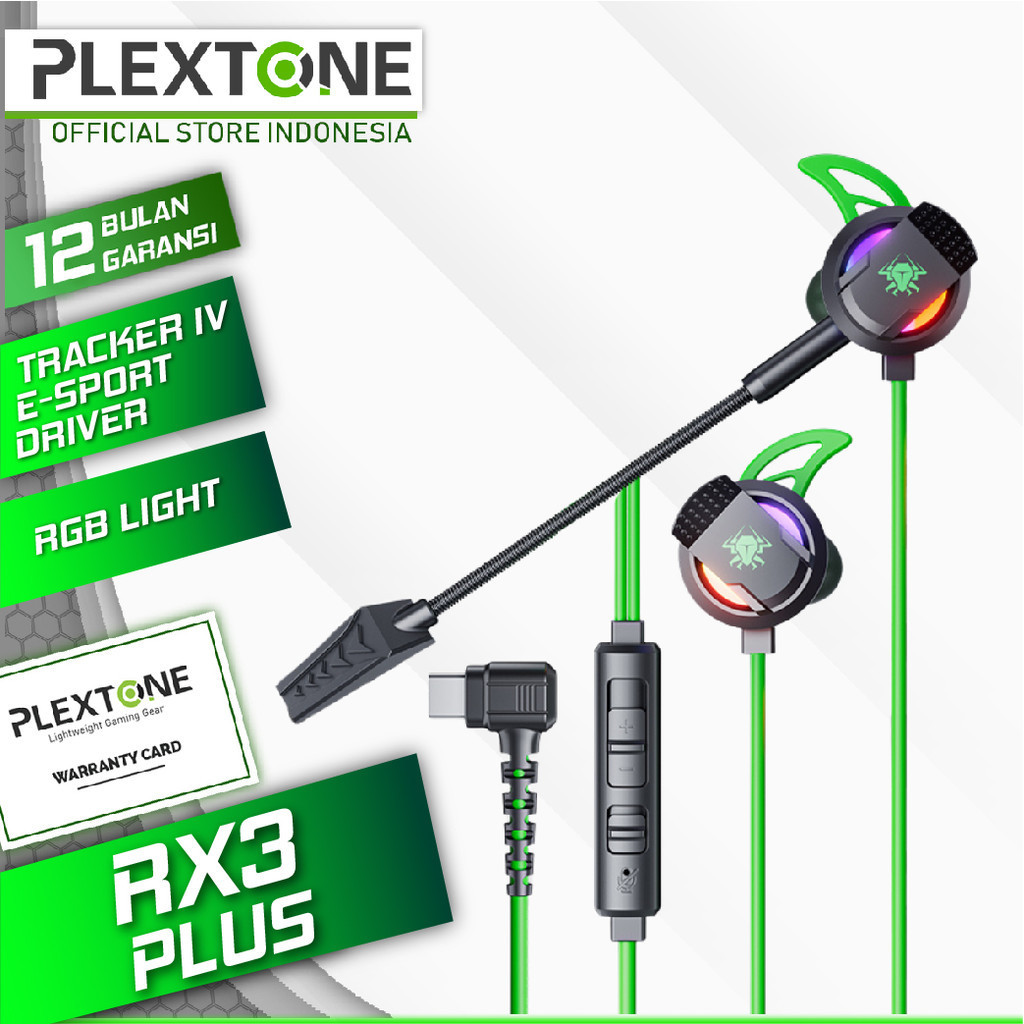Jual NEW PRODUCT!!! Plextone RX3 Plus RGB Gen4 Tracker Esport Type C Earphone with Mic | Shopee ...