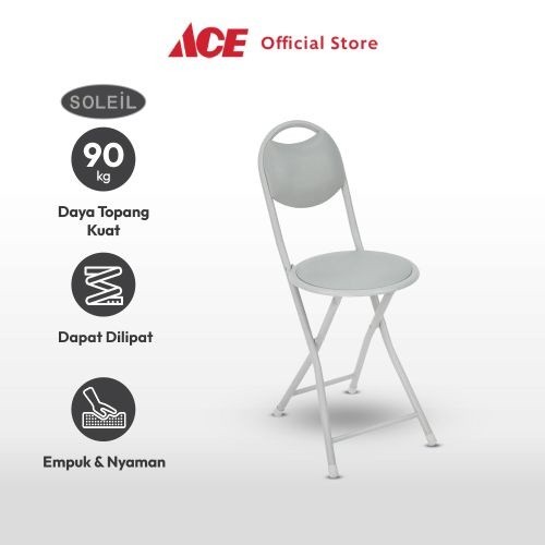 Jual Soleil Kursi Lipat Padded - Abu-Abu Foldable Chair Multifunction ...