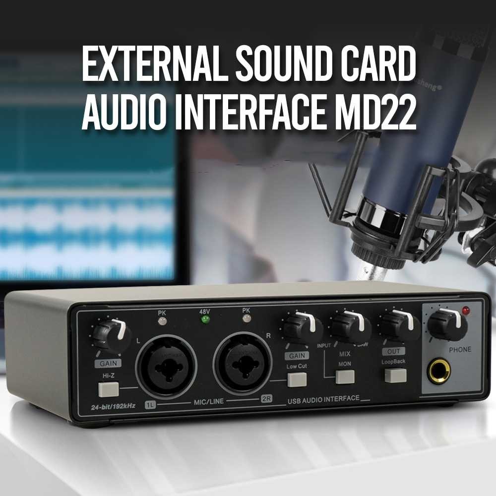 Jual SZKOSTON External Sound Card USB Audio Interface Preamp 2 In 2 Out ...