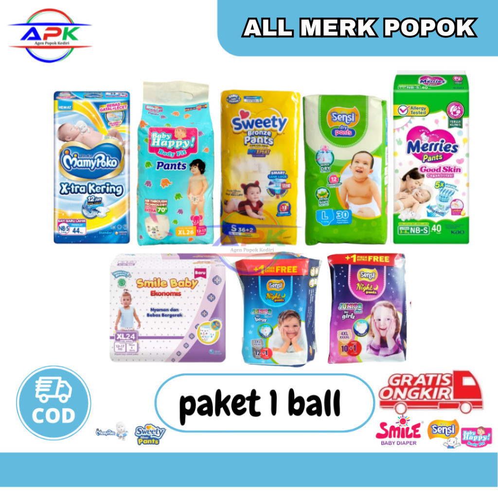 Jual MAMYPOKO POPOK BAYI ALL MERK PAKET 1 BALL APK | Shopee Indonesia