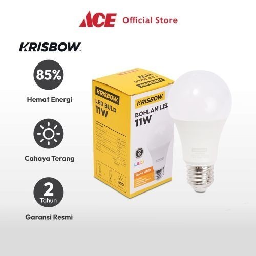 Jual Ace Krisbow Lumi Bohlam Led 11 watt Warm White - Kuning Bulb Lampu ...