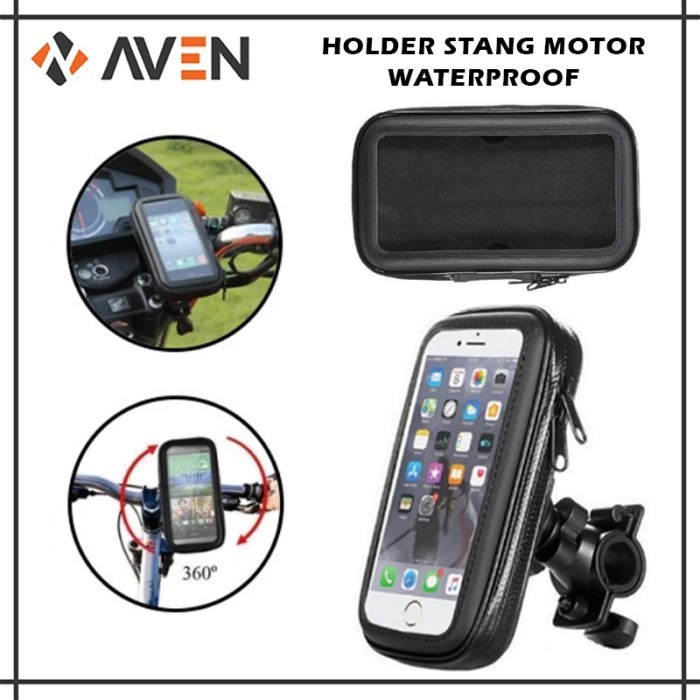 Jual AVEN Holder Stang Motor Waterproof 6.3 Inch Dudukan Handphone GPS ...
