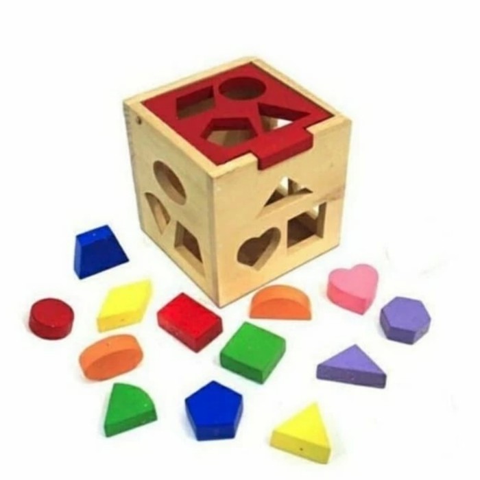 Jual Mainan Edukasi anak Sorting Box Puzzle Block Shape Geometri ...