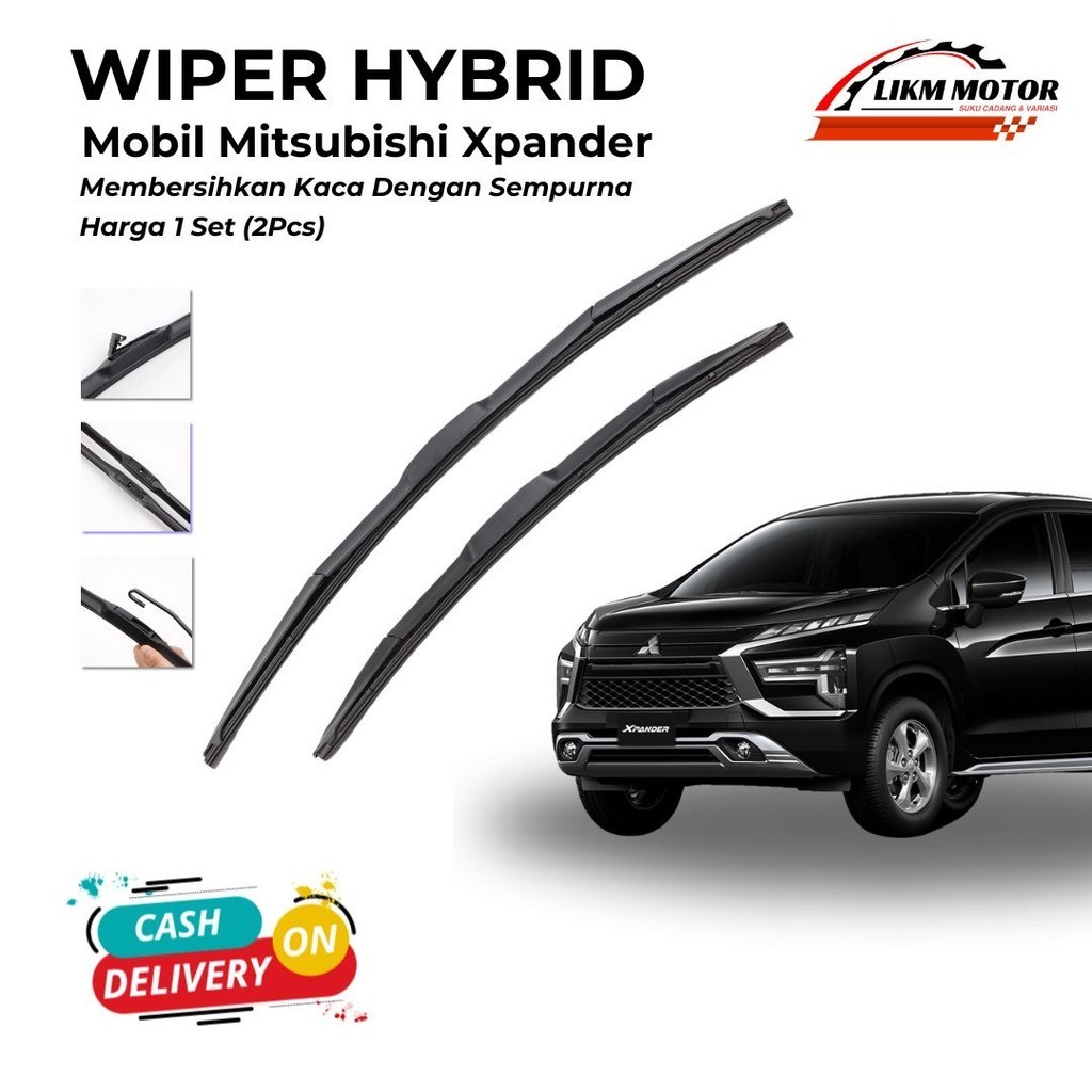 Jual Wiper Hybrid Mitsubishi Xpander Blade 1 Set Kiri dan Kanan ...